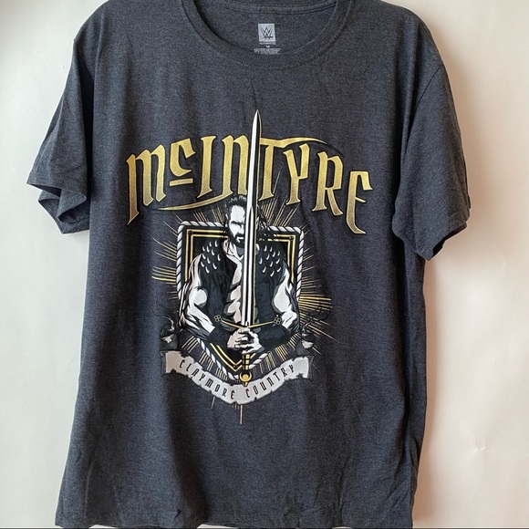 WWE | Shirts | Mens Authentic Wrestling Drew Mcintyre Wrestler Tee T ...